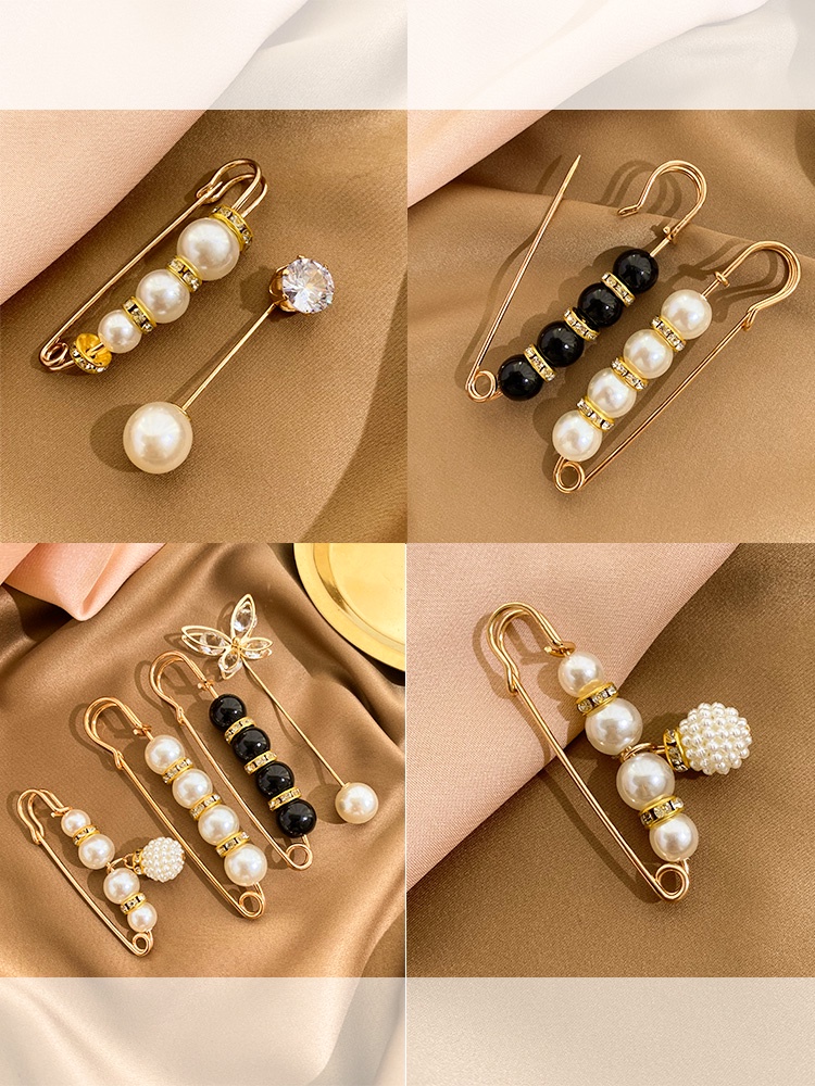 Women's Clothing Brooch Set Pearl Rhinestone Brooches for Women Lapel ...