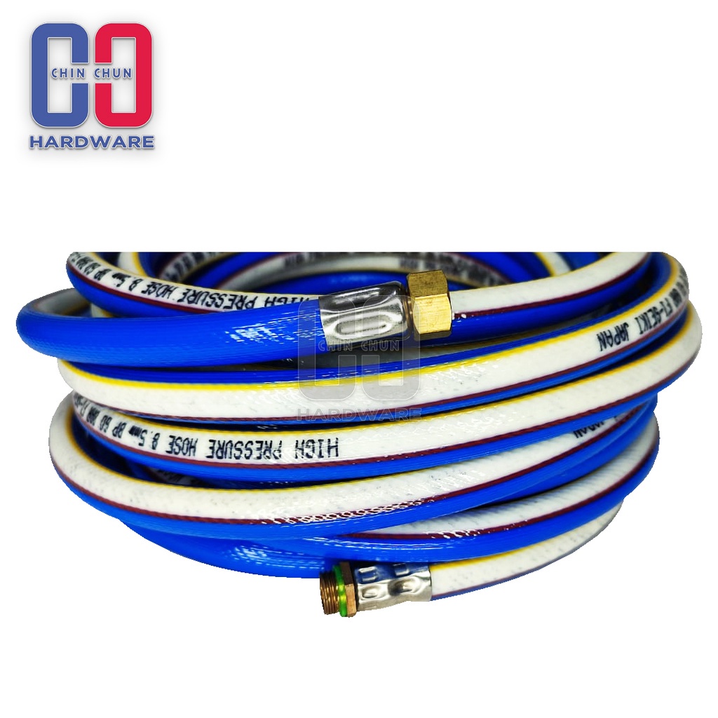 BLUE HIGH PRESSURE PVC AIR HOSE 60 bar 8.5mm x 10/20/30/50m|PRESSURE ...