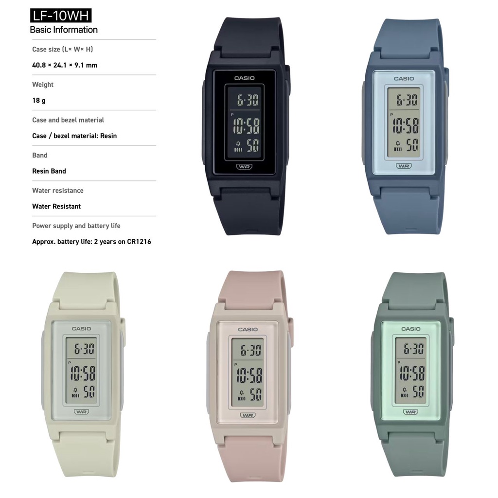 [CASIO SPORT] CASIO LIGHTWEIGHT DIGITAL MODEL LF-10WH-1 / LF-10WH-2 ...
