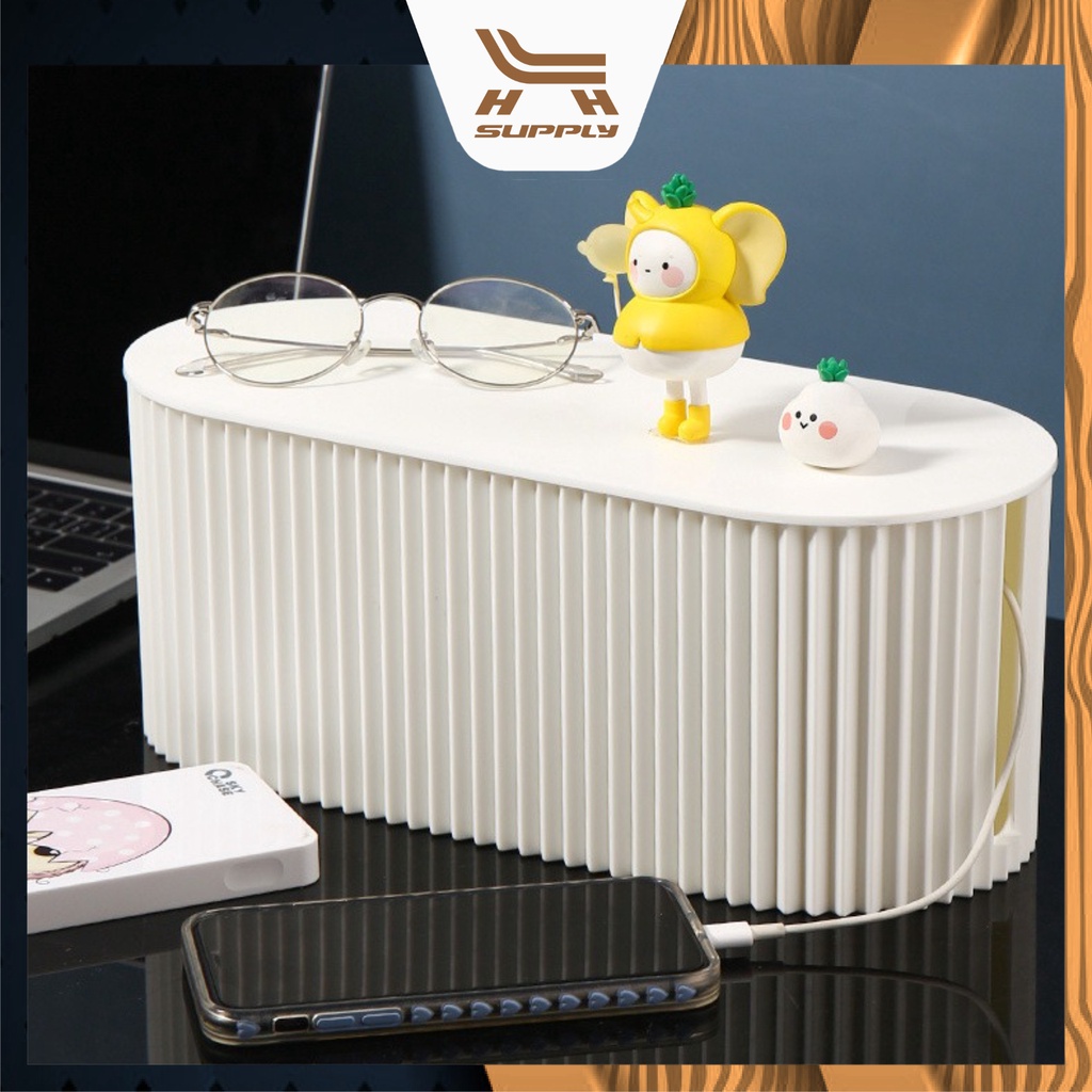 LH Cable Tidy Box Cable Management Box Large Capacity Desktop Socket ...