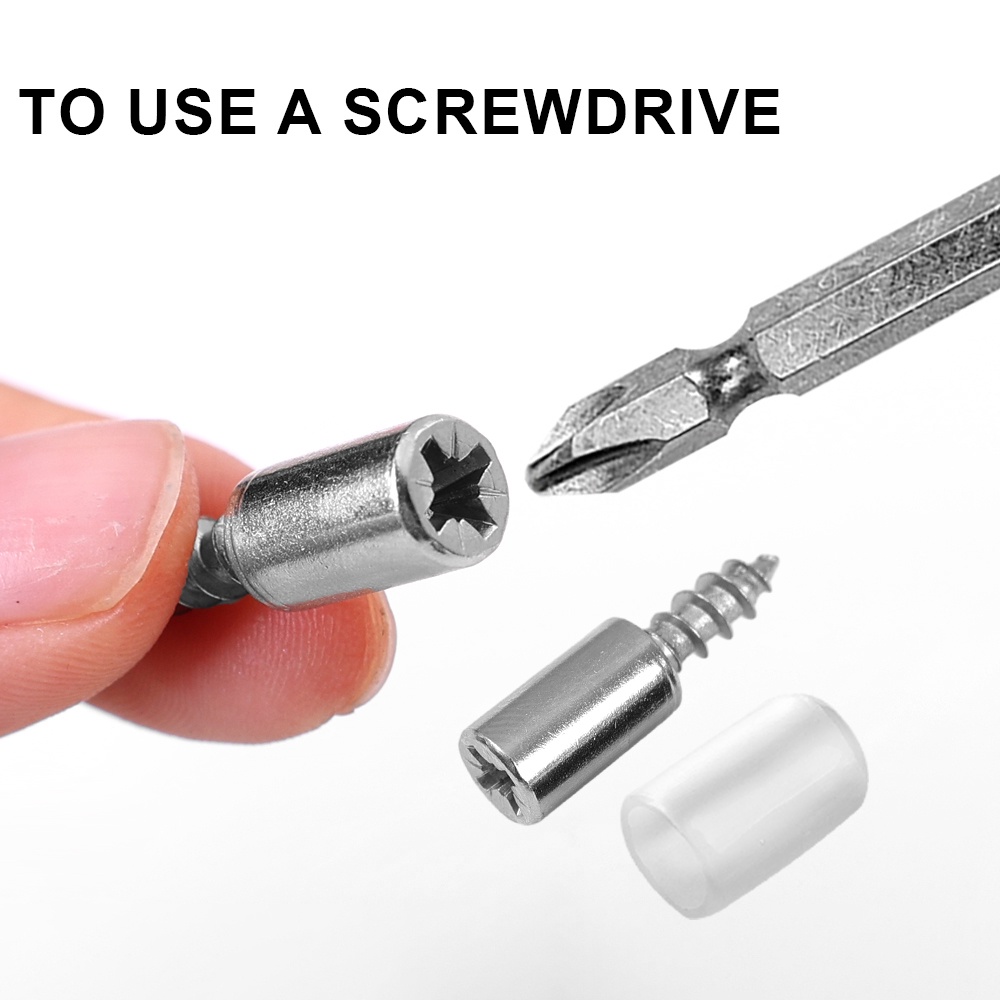 10Pcs Cross Self-tapping Screw with Rubber Sleeve / DIY Wardrobe Glass ...