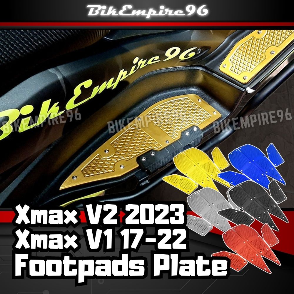 Yamaha Xmax V1 17-22 Footpads Plate Footrest Plates Grip Footboard ...