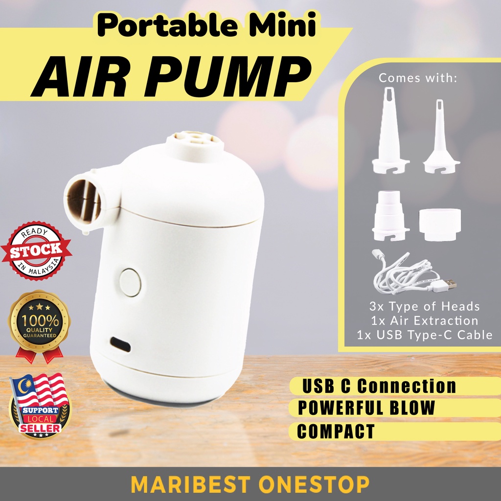 Electric Mini Air Pump Portable USB Inflatable Deflate Swimming Pool ...