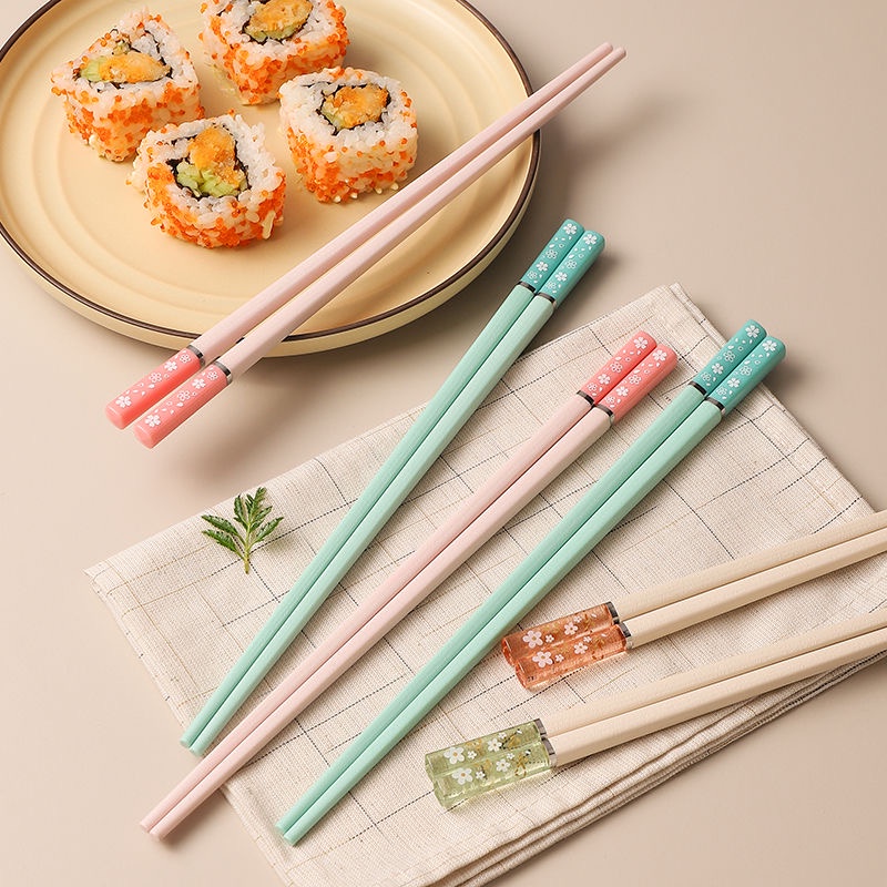 Household Kitchen Chopsticks Chinese Style Chopsticks Pink Cherry ...