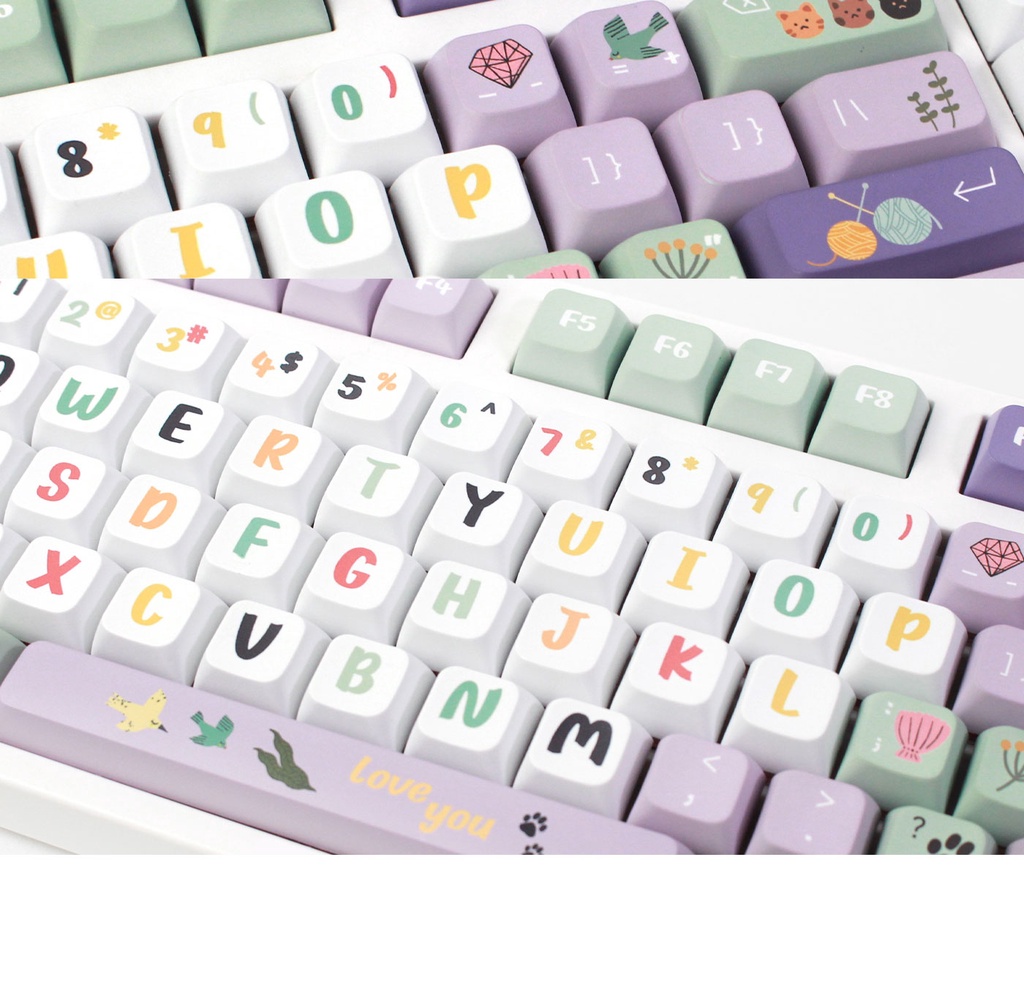 2024 New Arrival! five-sided Dye sublimation keycap dream purple ...