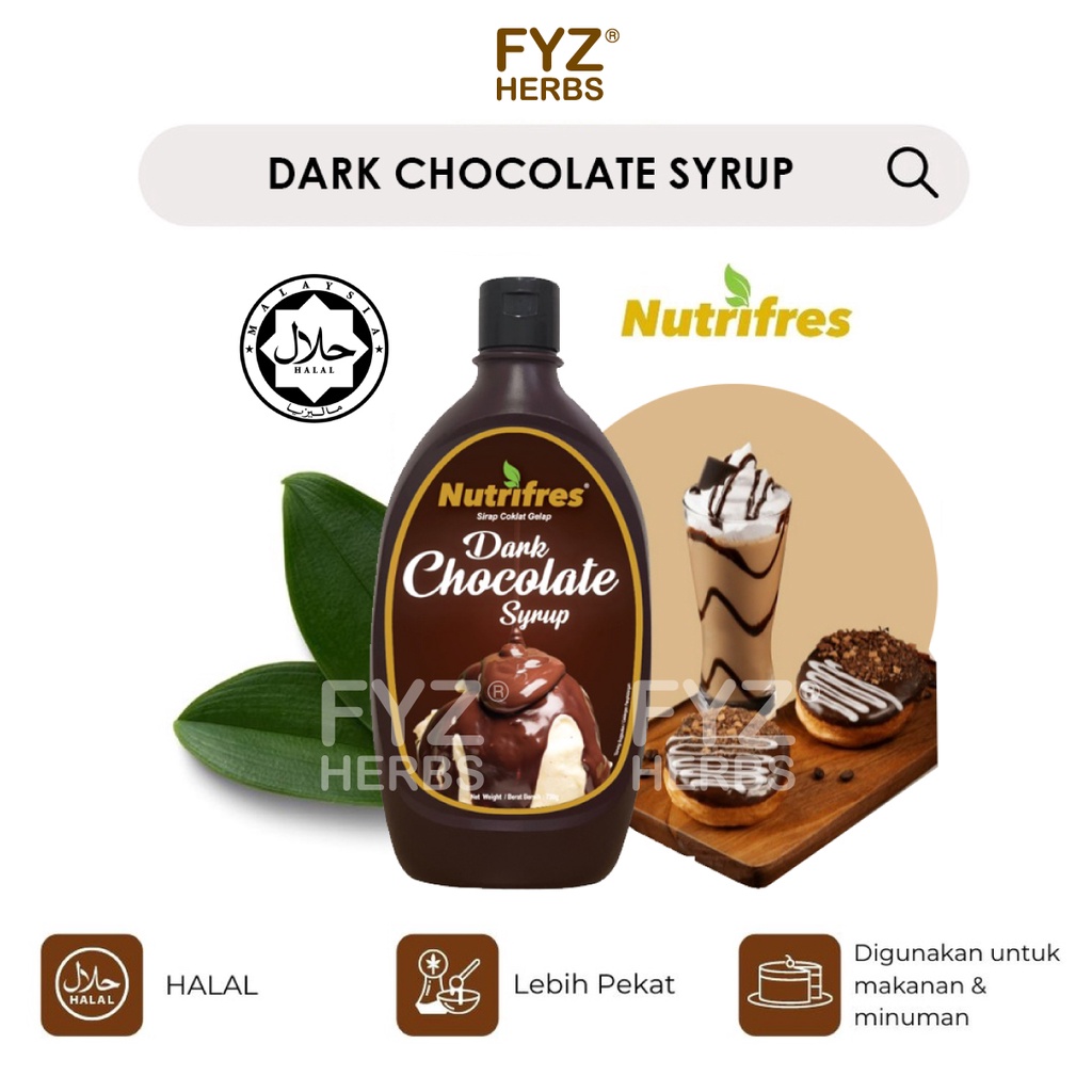 Nutrifres Dark Chocolate Syrup 710g | Sirap Coklat Gelap | Shopee Malaysia
