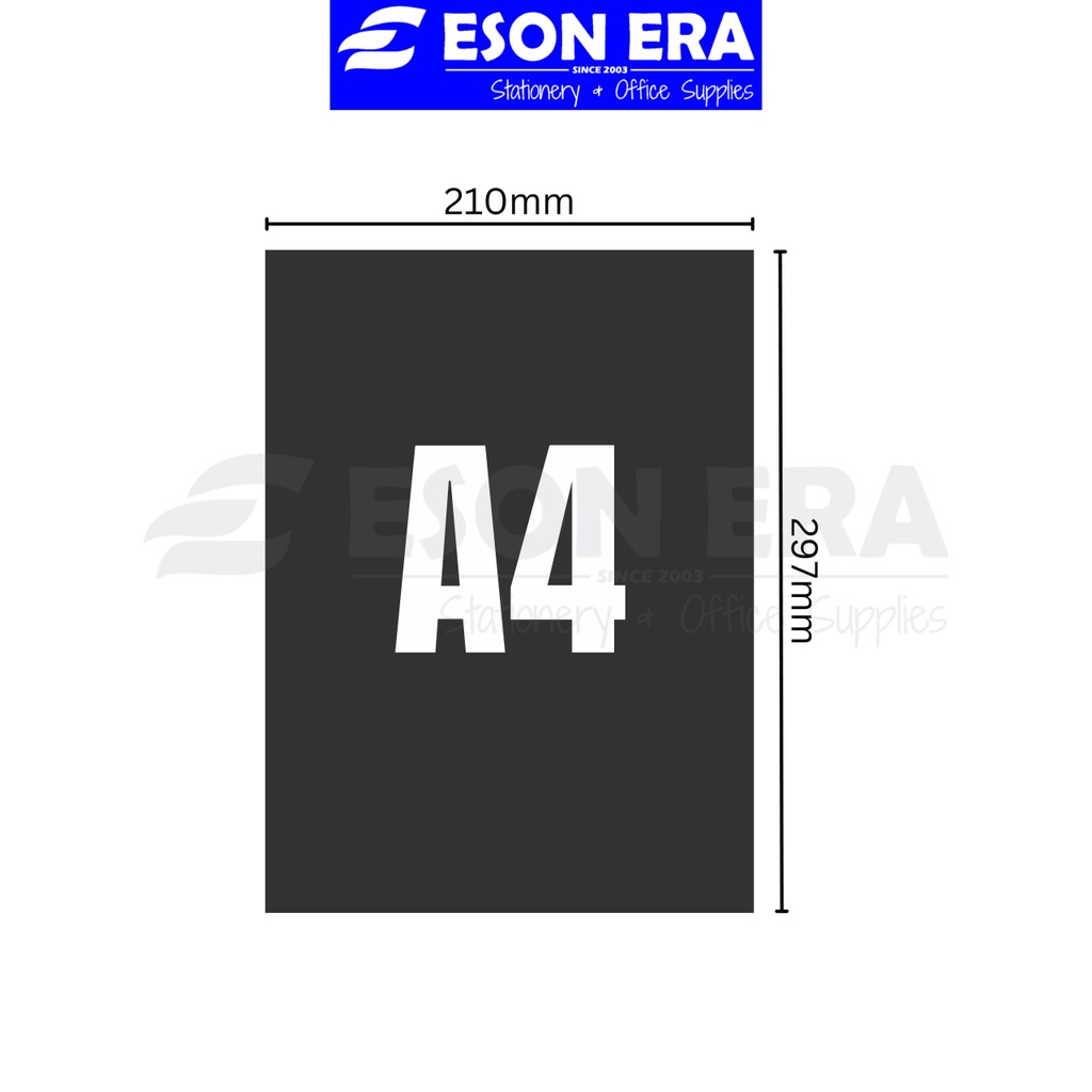 [A4] Mounting Board A4 1000gsm Black 1pc Card Board Chip Board Kad ...