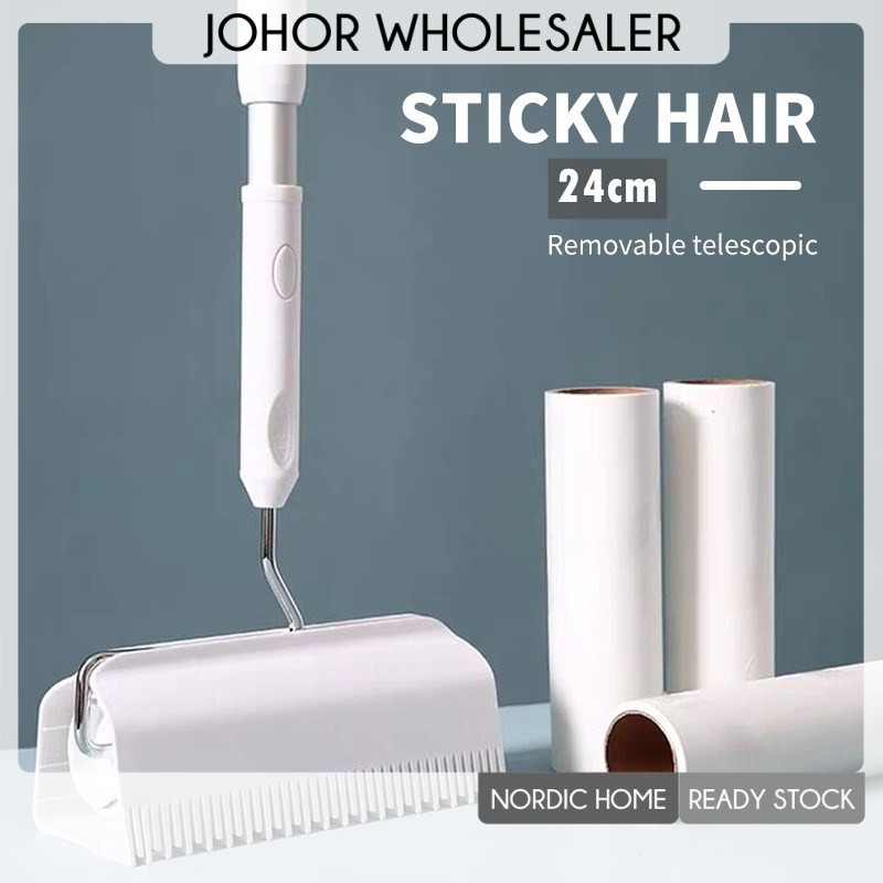 【NordicHome】Long Handle Sticky Hair Rod Roller Floor Mops tearable ...