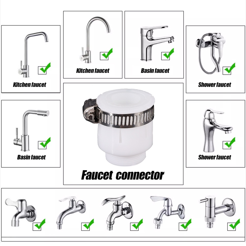 Temperature Resistant Double Outlet Water Faucet / Universal Bathroom ...