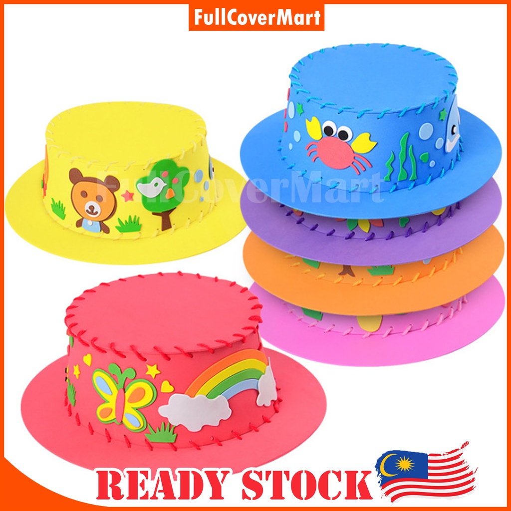 (TOY41) EVA DIY HAT kid hand made early learning play art and craft ...