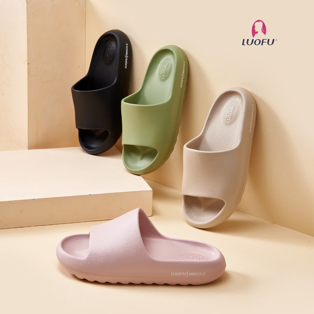 LUOFU Women EVA Thick Sole Slippers Slides E6224-E01L | Shopee Malaysia