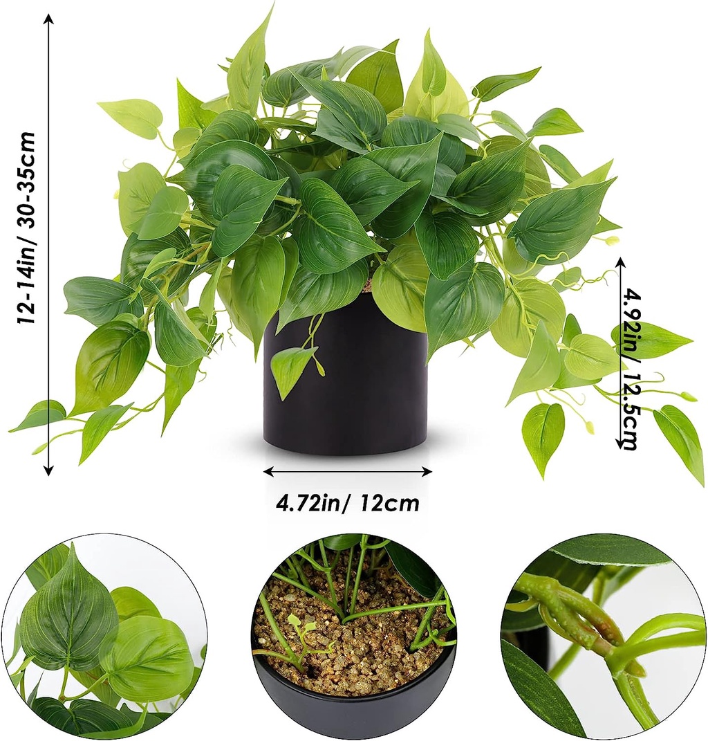 Faux Plants Indoor, Artificial Plants for Home Decor Indoor, Pothos ...
