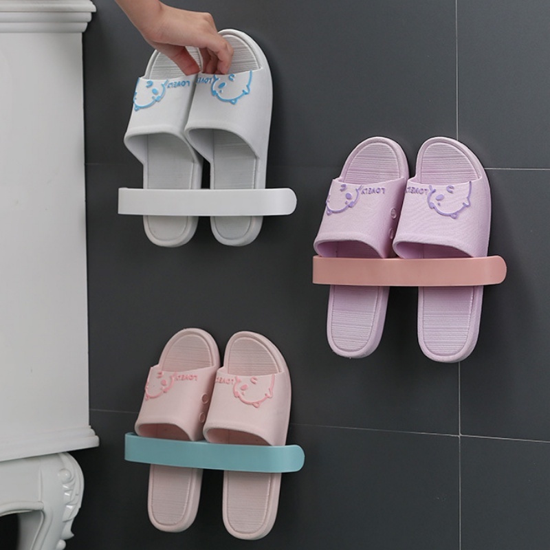 Wall-mounted Slipper Quick Drying Drain Shelf / Punch-free Waterproof ...