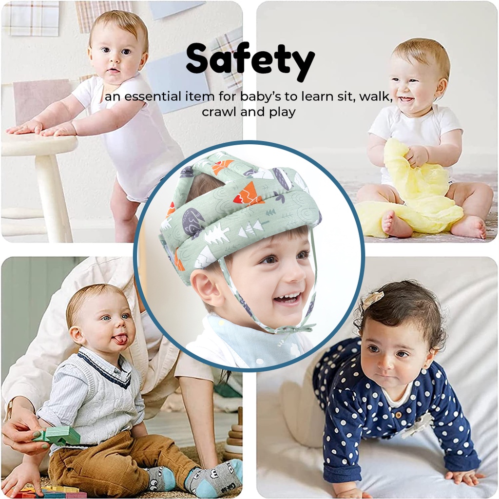 Realeos Baby Head Protection Adjustable Baby Safety Baby Helmet Walk ...