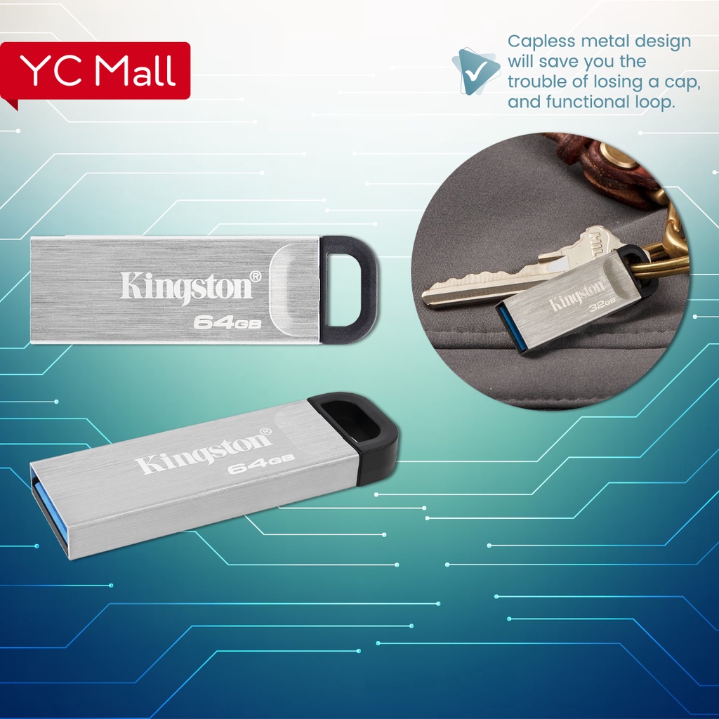 Kingston DataTraveler® Kyson USB 3.2 Gen 1 Flash Drive | Shopee Malaysia