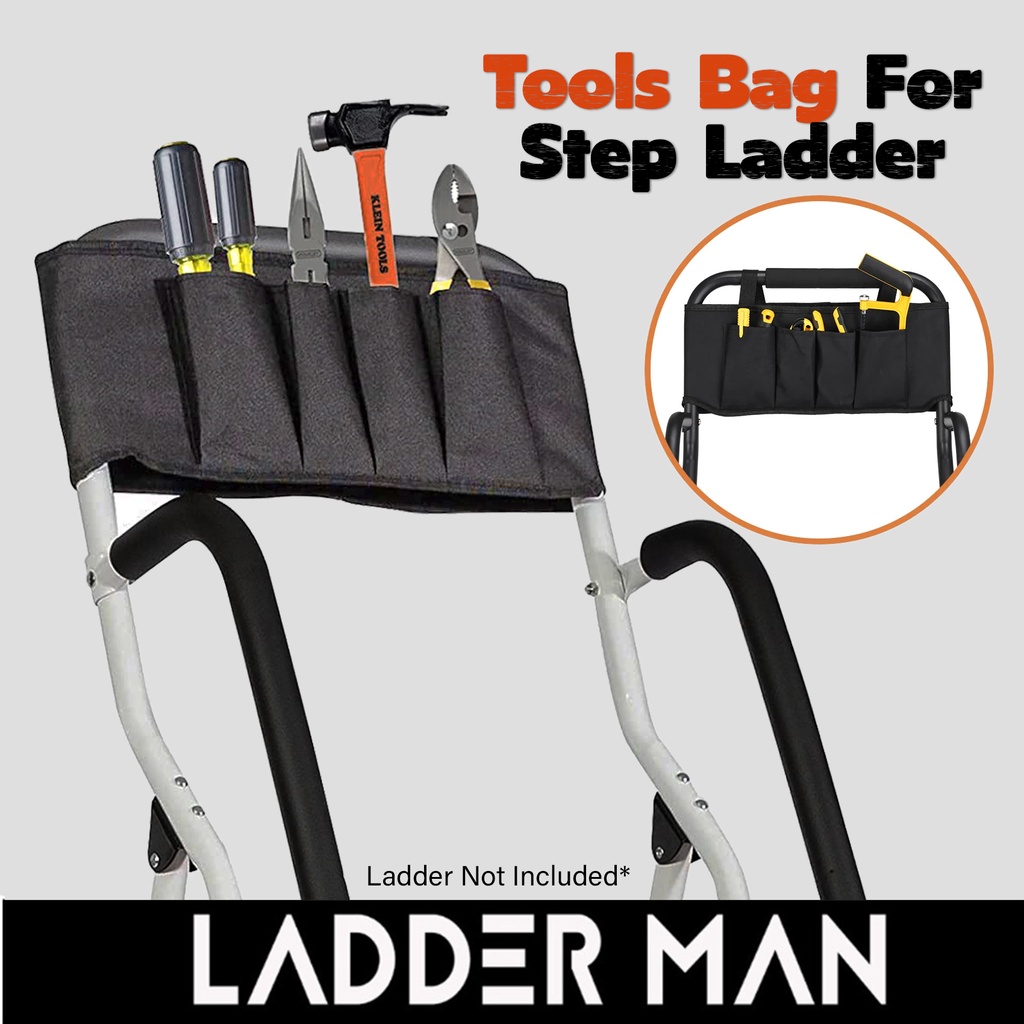 Step Ladder Tool Bag Ladder Hanging Bag Accessory Ladder Tools Storage ...