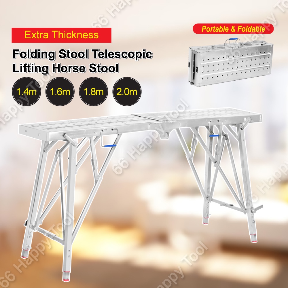 Folding Bench Telescopic Lifting Horse Stool Renovation Foldable ...