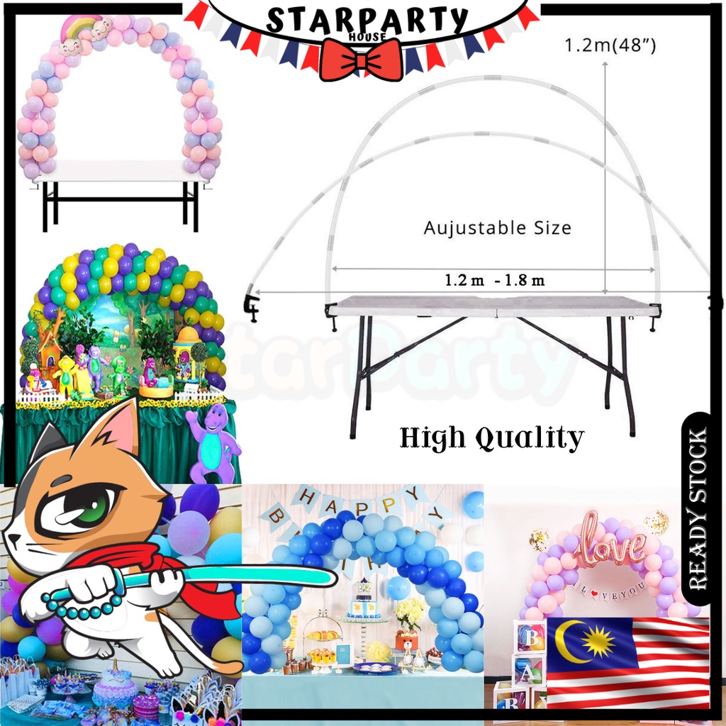 【Ready Stock】Balloon Garland Arch Column Stand Set Birthday Decoration ...