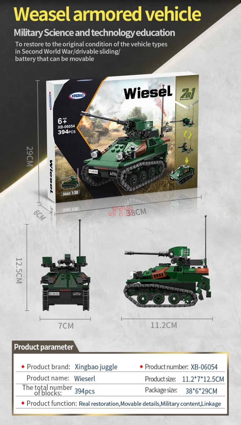 Xingbao Wiesel AWC Armoured Weapons Carrier 06054 Building Blocks Toys ...