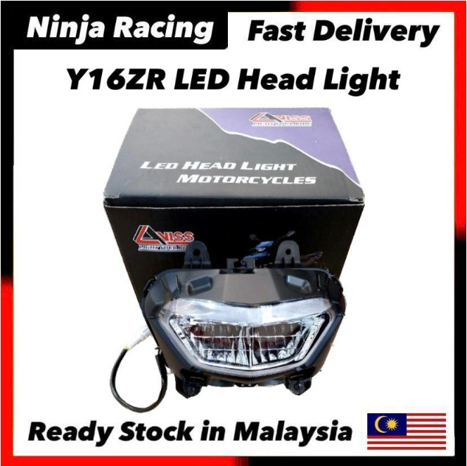 Yamaha Y16ZR Y16 ZR Front Head Lamp LED Clear Front Head Lamp Assy Head ...