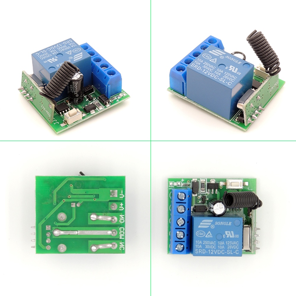 433Mhz RF Wireless Remote Control Switch DC 24V 10A Relay Receiver ...