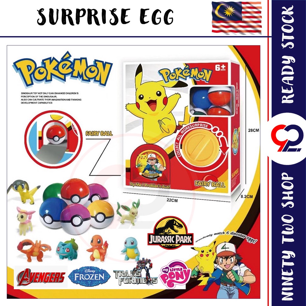 Pokemon Pikachu Frozen Transformers Avengers Toy Funny Egg Dinosaur ...
