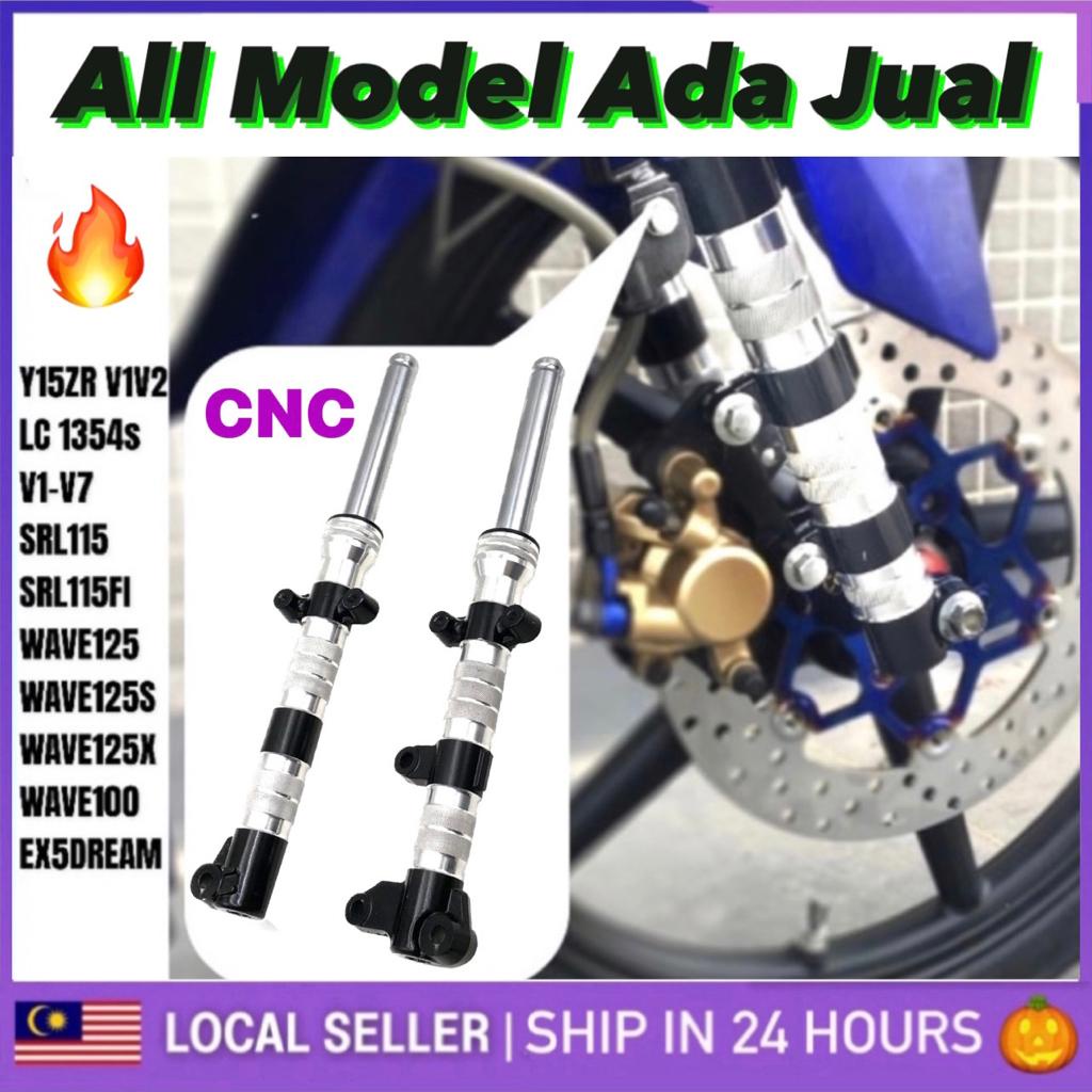 EX5 Dream Wave100 135LC Front Fork CNC LAY Set Assy Fork Depan Alloy CNC Wave 100 Wave125 LC135 ...