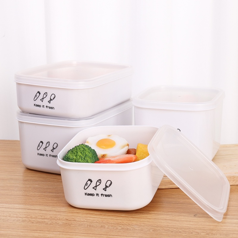 4 Grids Vegetable Fresh Food Storage Box with Lid / Portable Sealed Sub ...