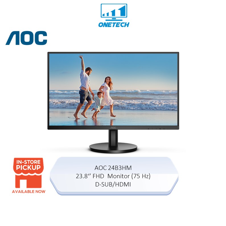 AOC 24B3HM Monitor (23.8" FHD/VA/75Hz/4ms/3 years warranty) | Shopee ...