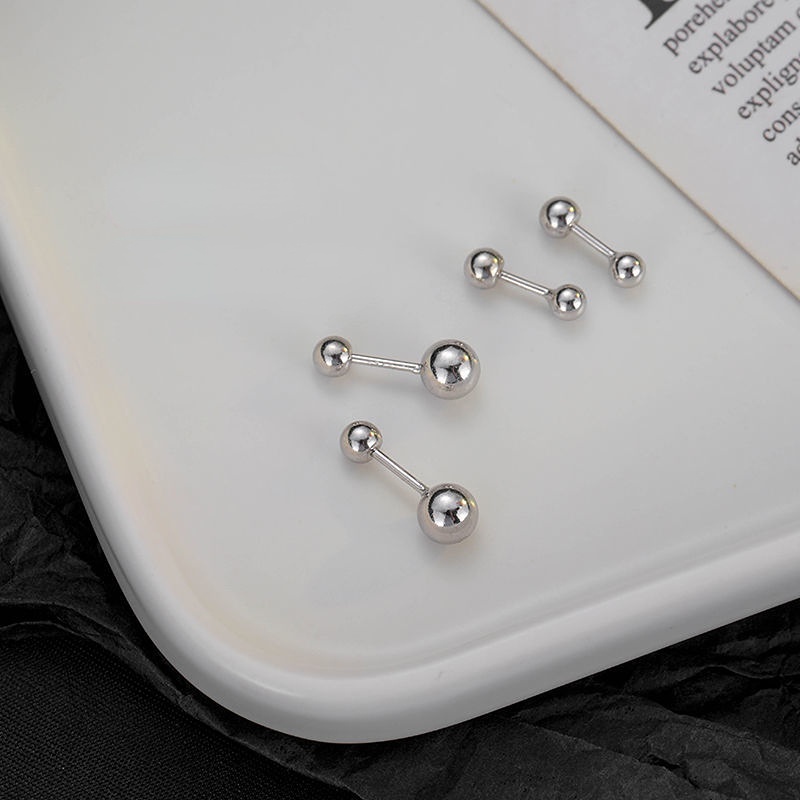 Titanium Steel Screw Tightening Buckle Stud Earrings Female Gold Plated ...