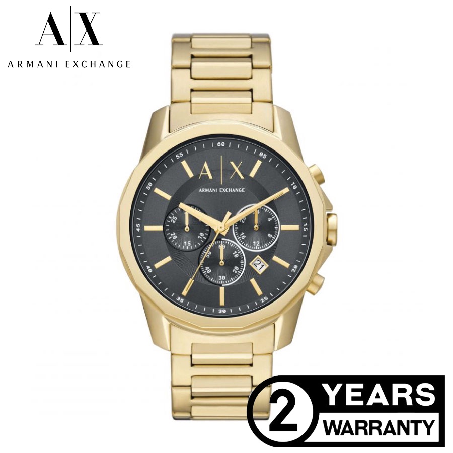 [Official Warranty] Armani Exchange AX1721 Men's Chronograph Gold-Tone ...