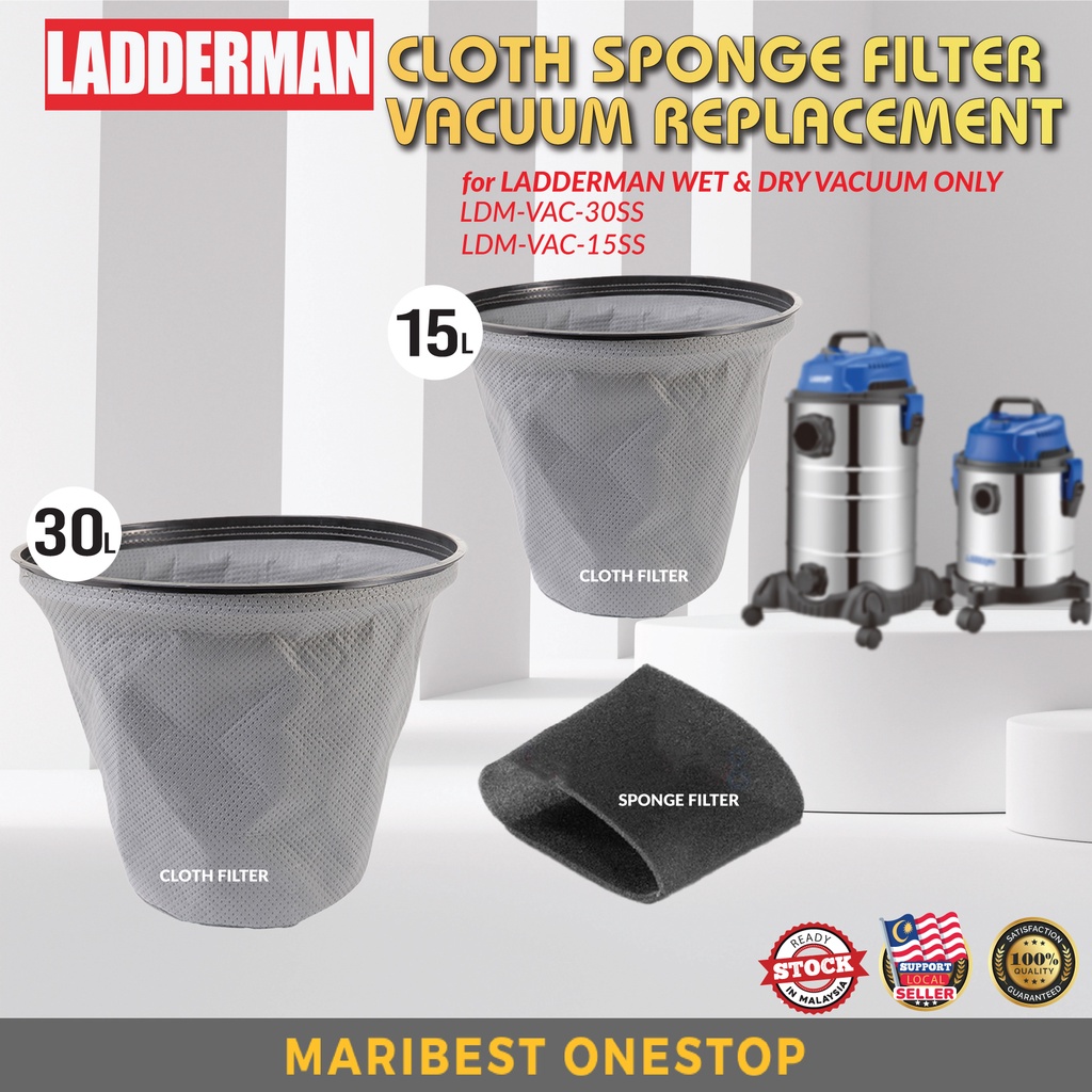 Cloth Sponge Filter Vacuum Replacement for LDM-VAC-15SS LDM-VAC-30SS ...