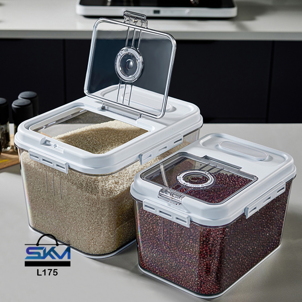 SKM Kitchen Rice/Grain Storage Food Container with Lids L175 | Shopee ...