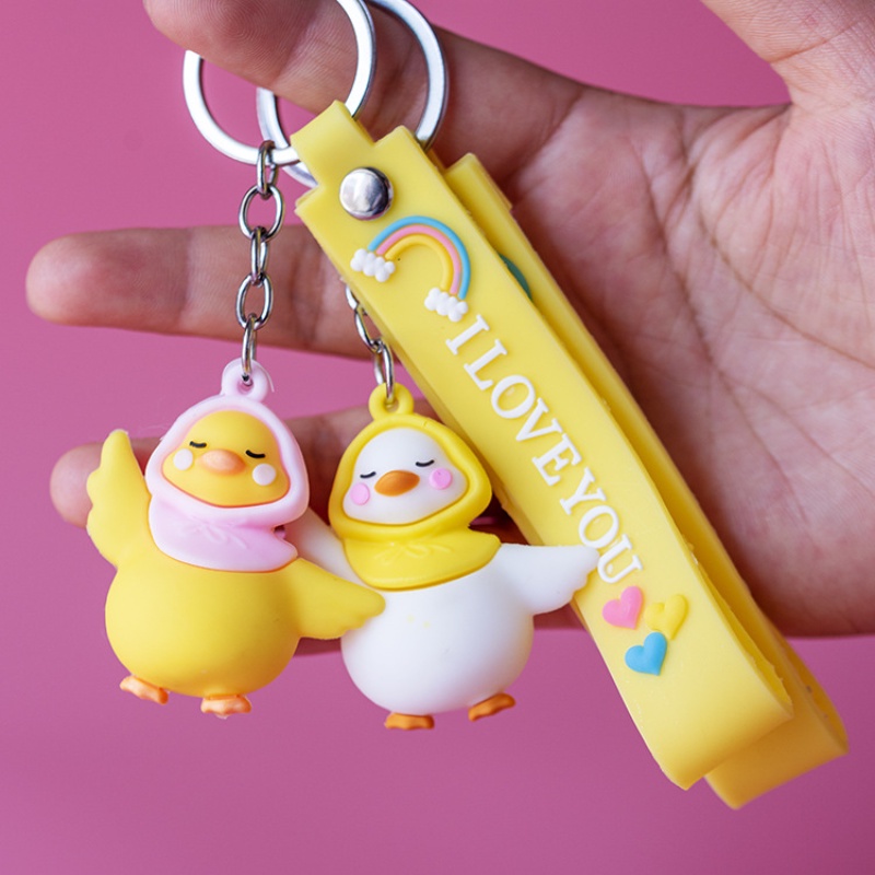 [ Featured ] Happy Duckling couple Doll Keychain / Cute Duck Doll Car ...