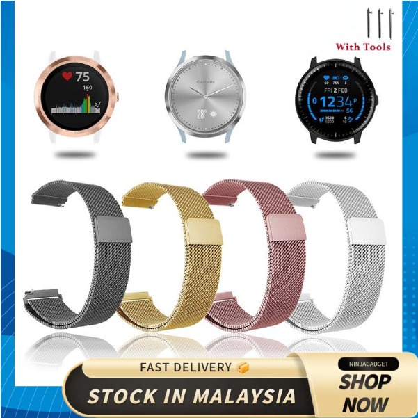 16 mm 20mm 22mm Stainless Steel watch band smart watch Magnet Strap ...