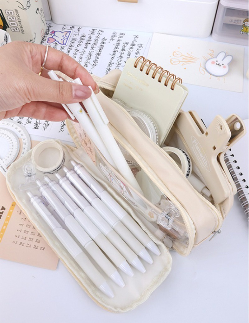 INS Style Transparent Pencil Case | Large Capacity | Waterproof ...