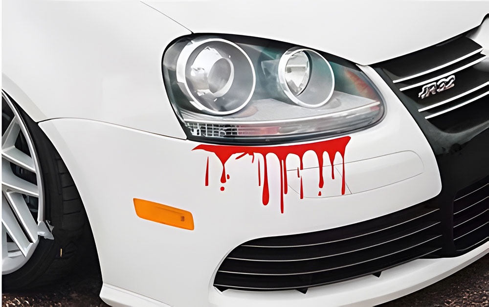 2PCS Horror Blood Drop Graphic Car Sticker For BMW Mercedes-Benz Modern ...