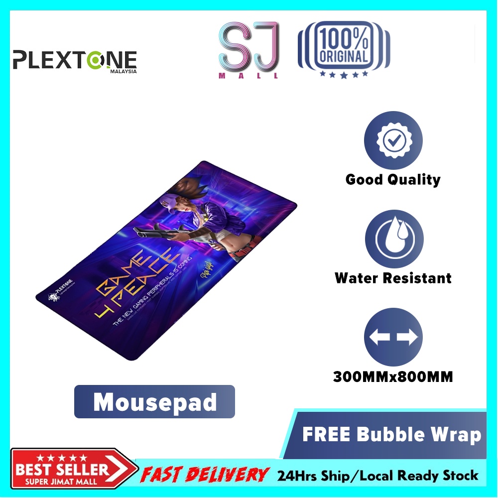 PLEXTONE Long Gaming MousePad 800mm*300mm*4mm Keyboard Anti-Slip Rubber ...