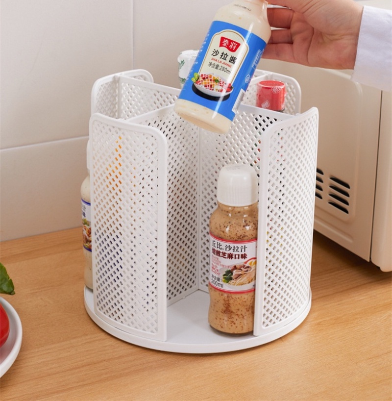 Cup Storage Rack 360° Rotatable Countertop Cup Dispenser 4 Compartment ...