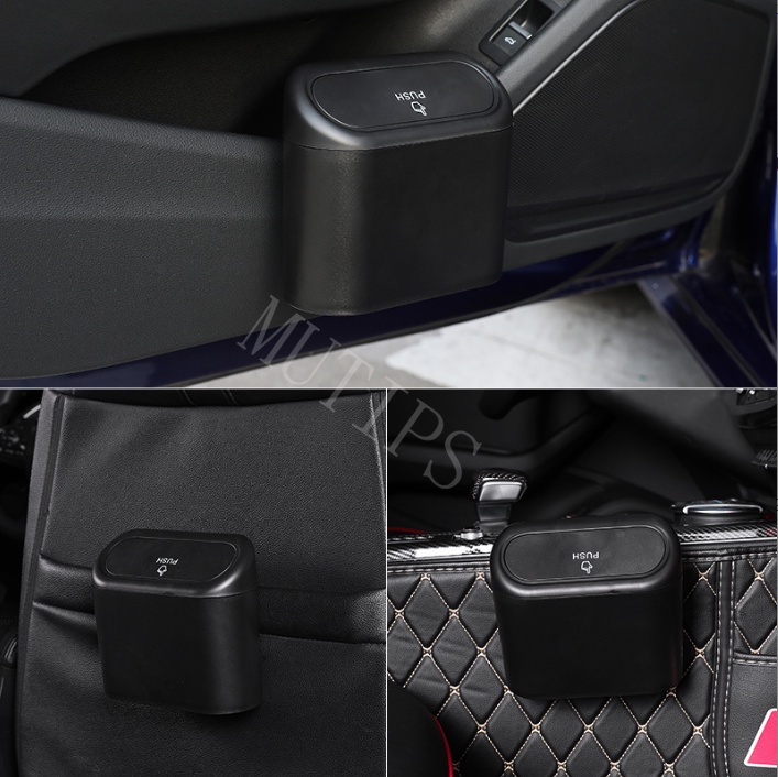 BMW Car Portable Mini Trash Can Hanging Flip Lid Dustbin Back Seat ...