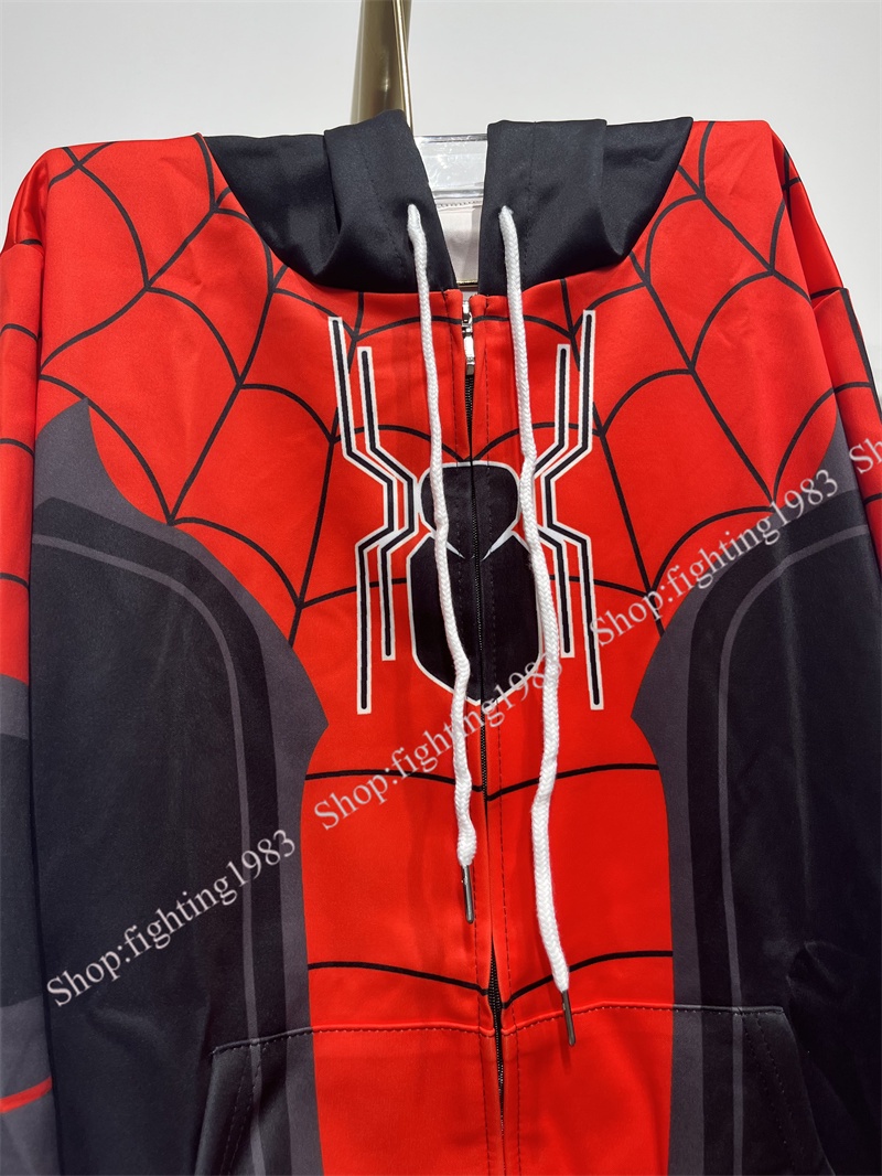 Spiderman Costume Adult Men Miles Morales Jacket Mask Suit Spiderman