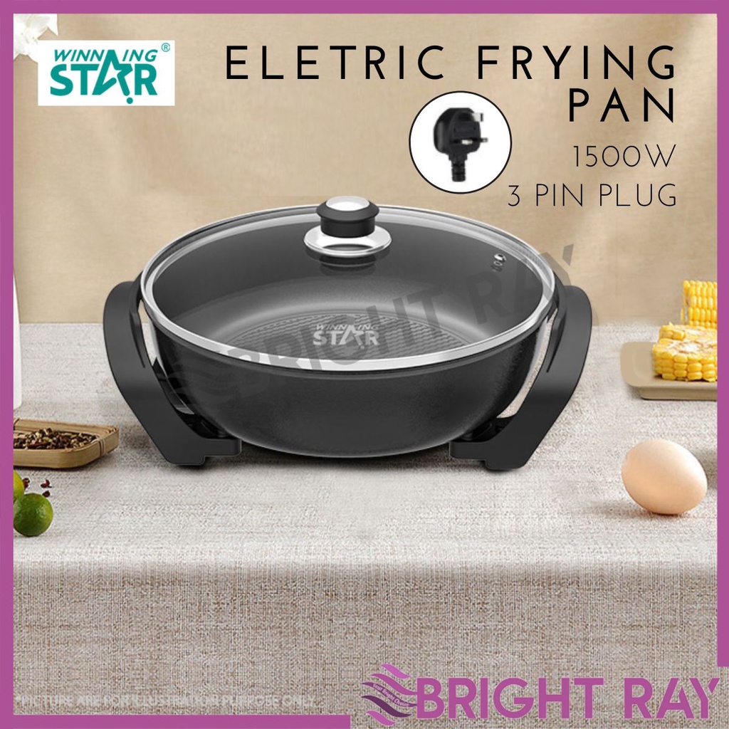 WINNING STAR Electric Frying Portable Pan Cooker Steamboat Hot Pot ...