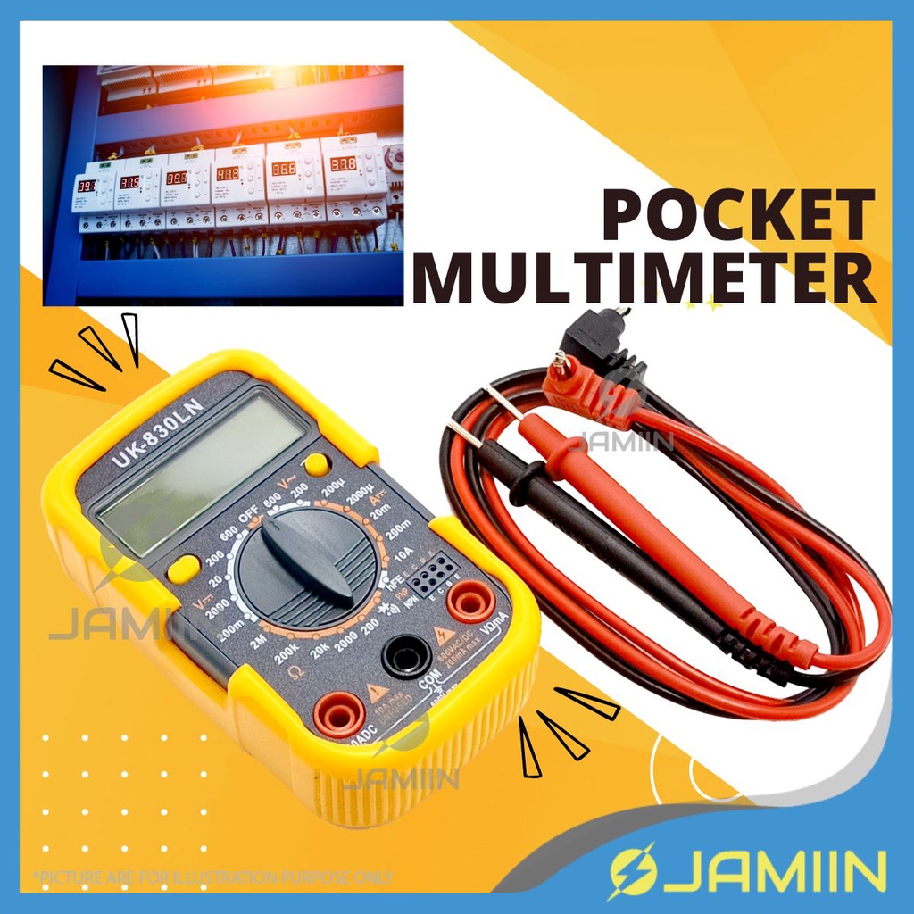 Mini Pocket Digital Multimeter LCD Backlight Volt Meter Voltmeter ...