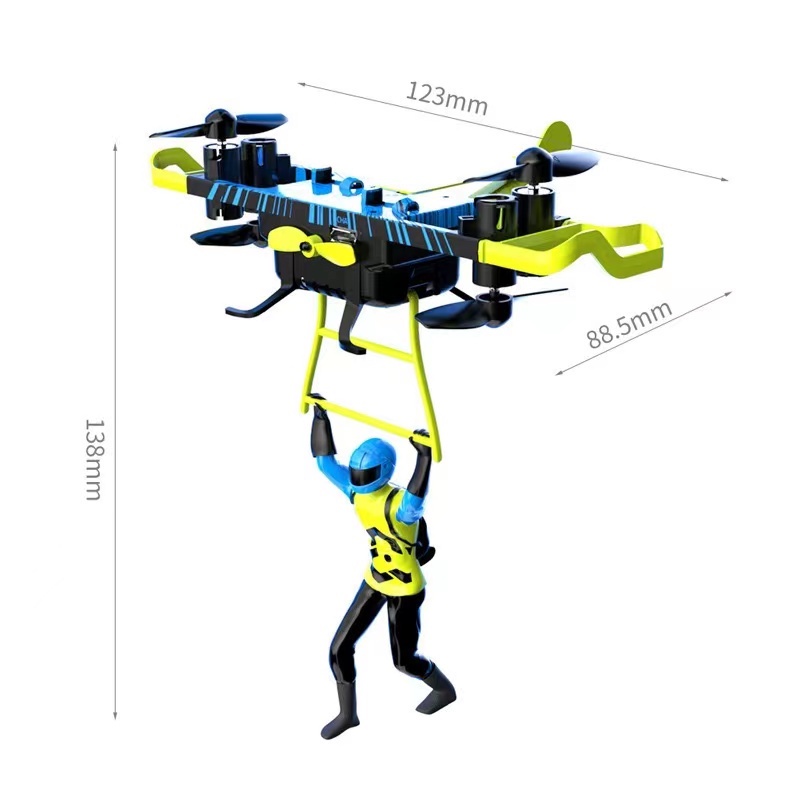 Science Fiction Sky Motorcycle Airship Flying Man Kid Remote Control ...