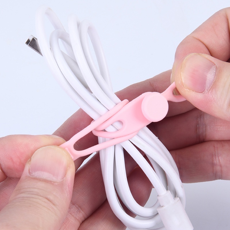 Soft Silicone Data Cable Management Straps Binding Storage Rope ...