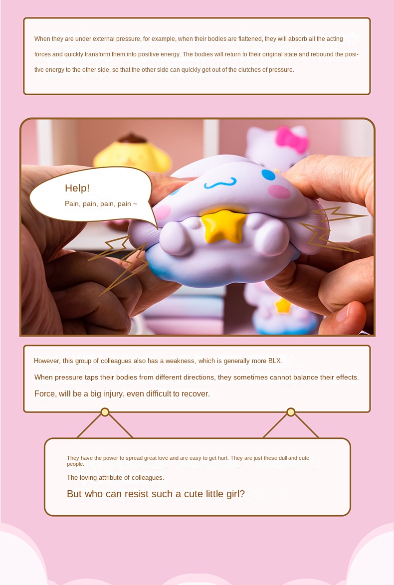 Decompression Toys Cute Decompression Doll Sanrio Pinch Cute Kuromi ...