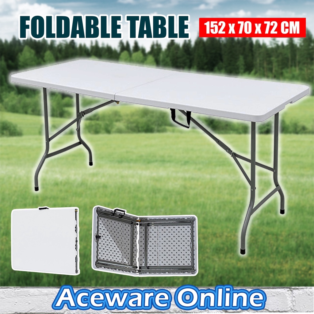 5FT Foldable Banquet Table Meja Lipat Pasar Malam Niaga Camping Folding ...
