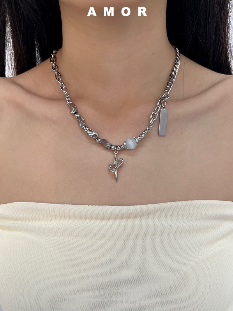 Y2K Star Agate Pendant Necklace Women's Luxury Hip Hop Clavicular Chain ...