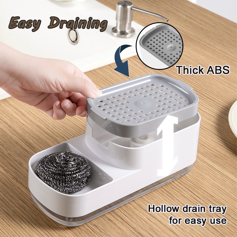 Sancy Manual Press Type Liquid Soap Box Detergent Dispenser Detachable ...
