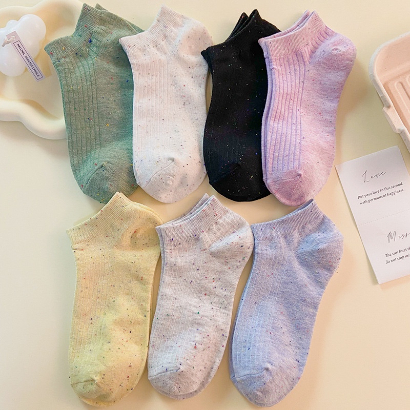 Dot Yarn Starry Sky Socks Women's Little Red Book Same Style Cute ...